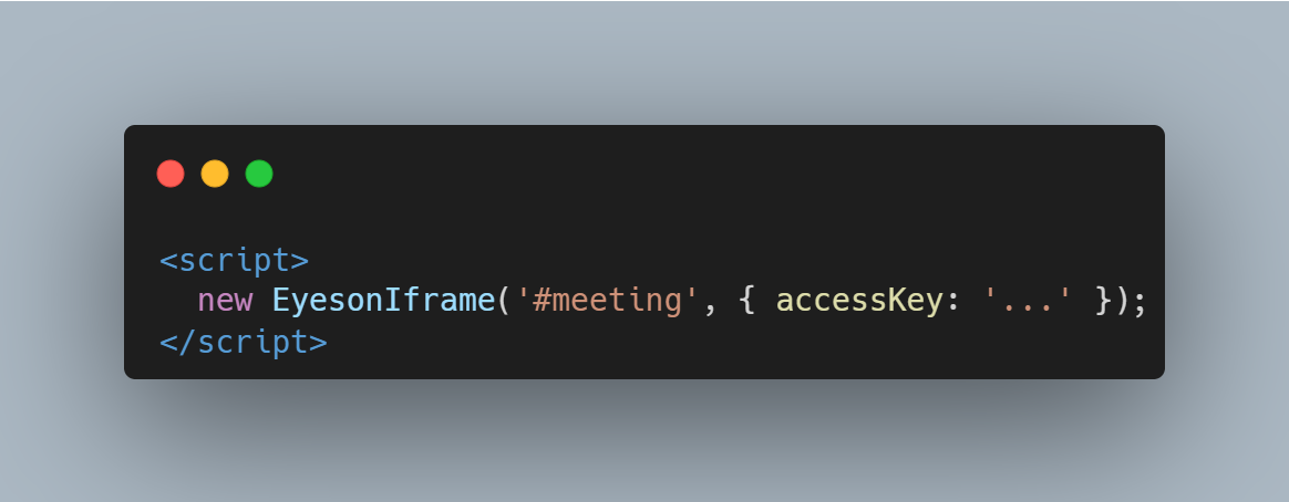 How to Embed Eyeson Meeting Into Your Website using IFrame API